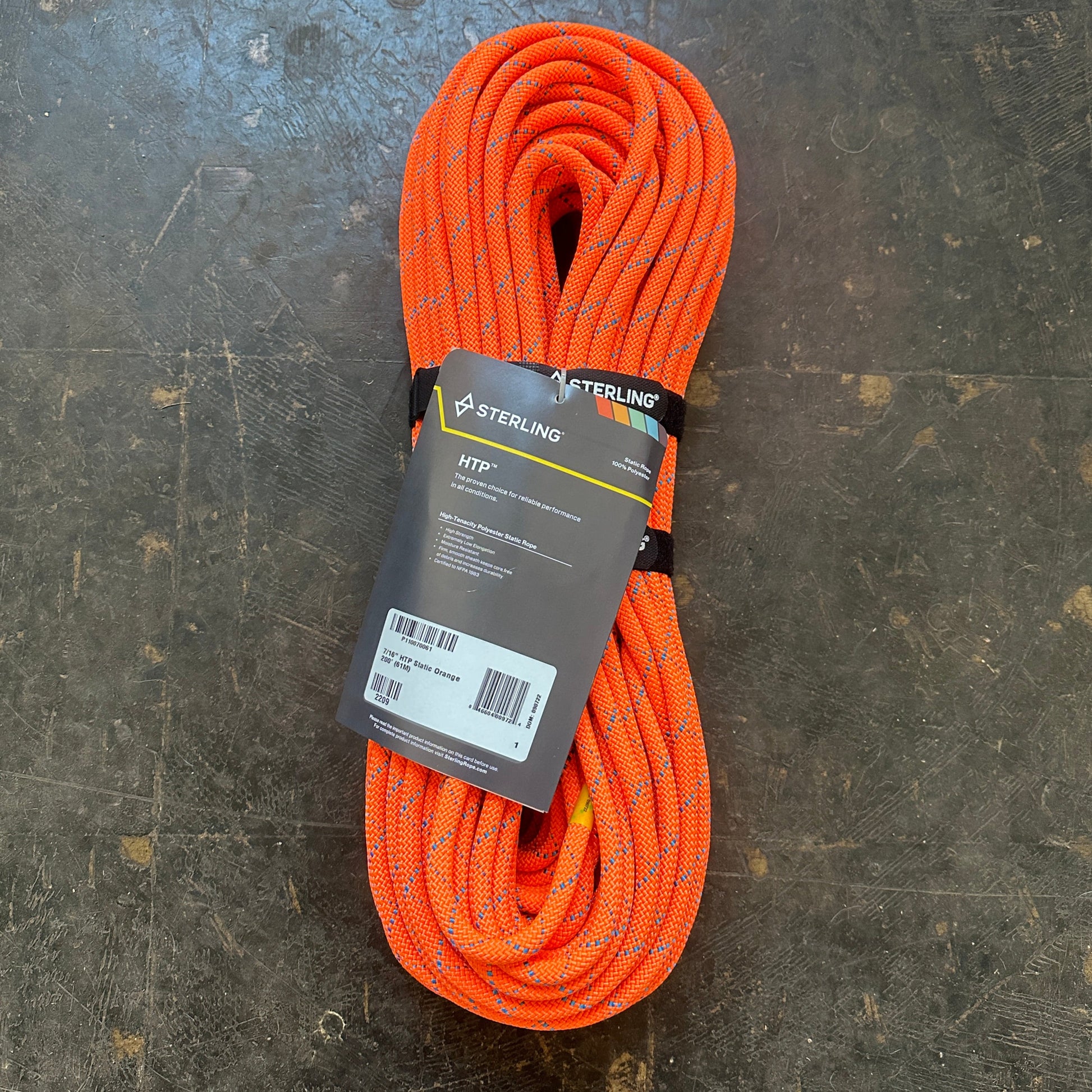 Sterling 7/16" HTP Static Rope 200' – River Hardware